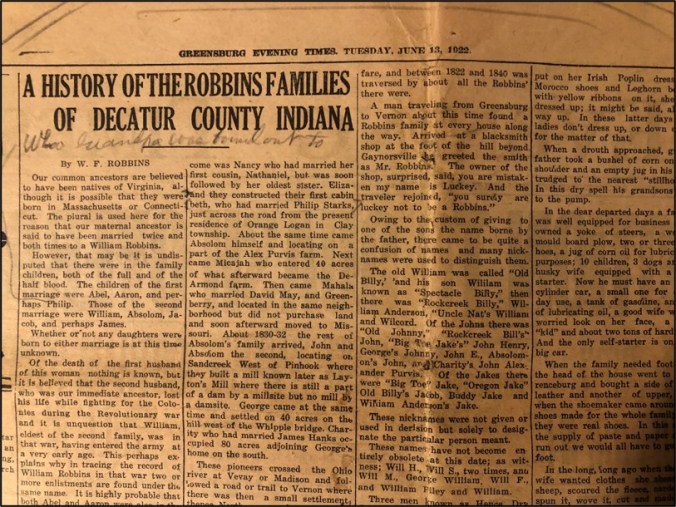 William Franklin Robbins: Family Historian | Robbins Roots