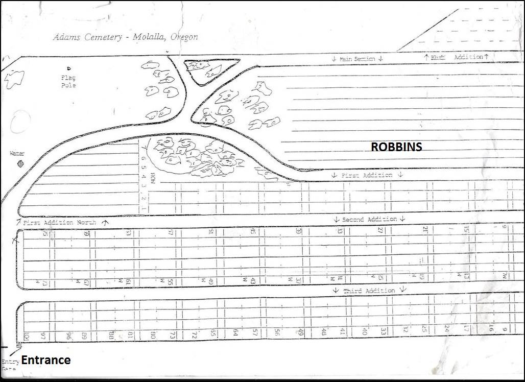 Adams Cemetery, Molalla, Oregon | Robbins Roots
