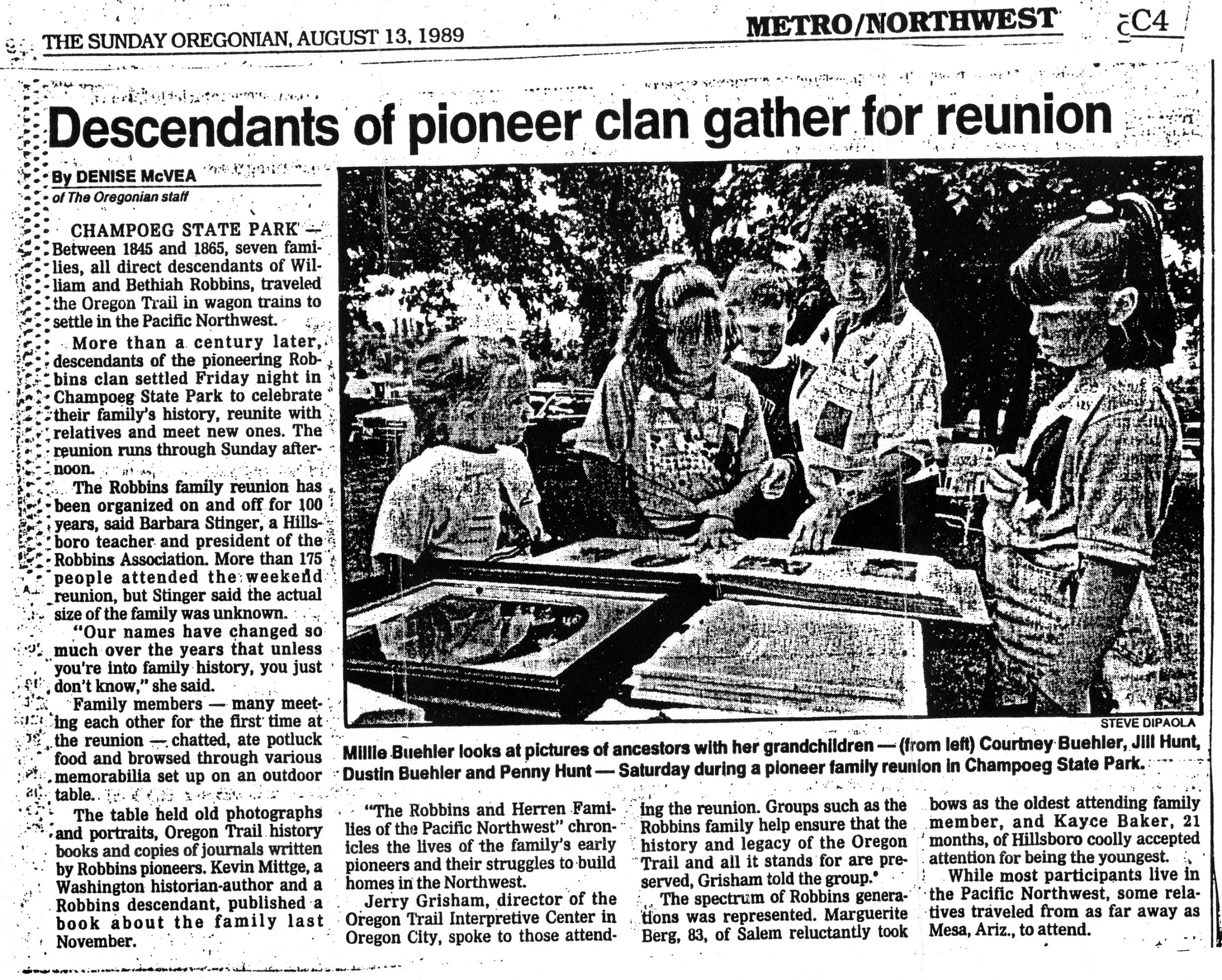 Oregon Reunions in the Past | Robbins Roots